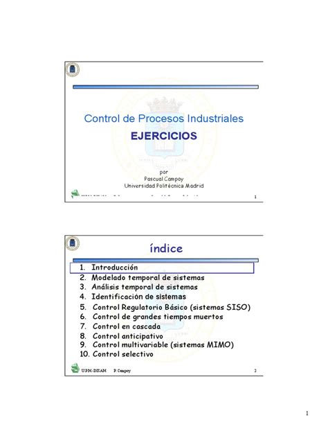 Control De Procesos Industriales Pdf Enseñanza De Matemática