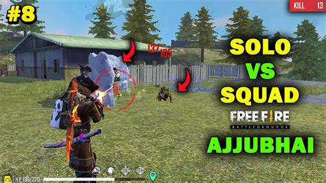 Omg Ajjubhai Solo Vs Squad Overpower Gameplay Free Fire Highlights