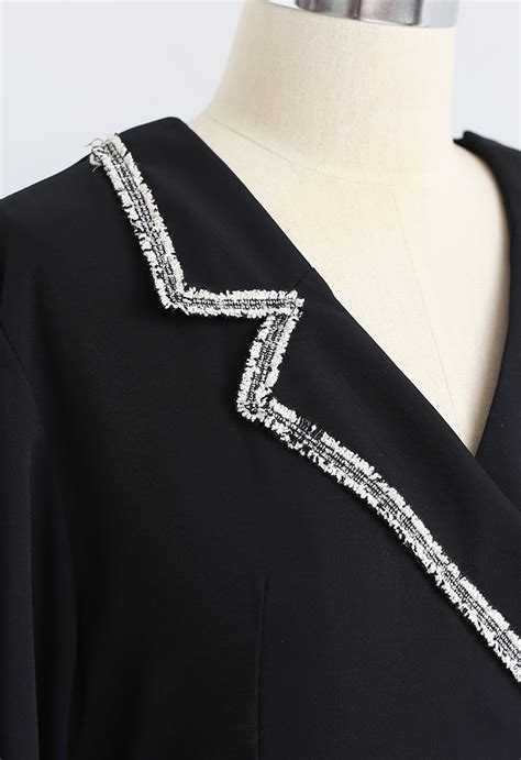 Classy Vogue Chiffon Midi Dress In Black Retro Indie And Unique Fashion