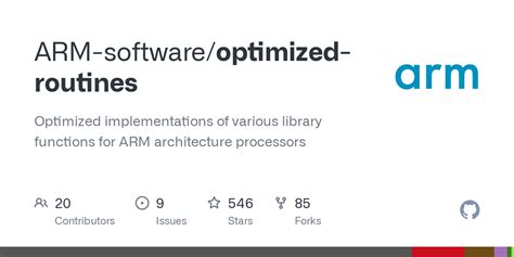 github arm software optimized routines optimized implementations of