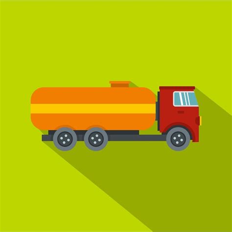 Premium Vector Tanker Truck Icon Flat Illustration Of Tanker Truck