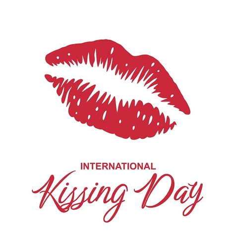 Premium Vector International Kissing Day Vector Background World Kiss
