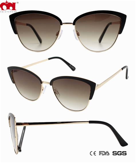 High Quality Cat Eyes Eyebrows Frame Wholesale Sunglasses With Full Rim