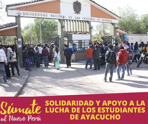 Solidaridad Y Apoyo A La Lucha De Los Estudiantes De Ayacucho Súmate