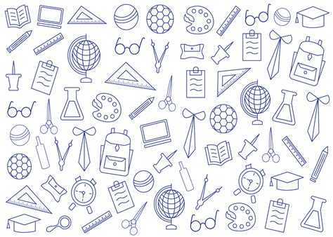 Education All Icons Background Vector Education Education Background