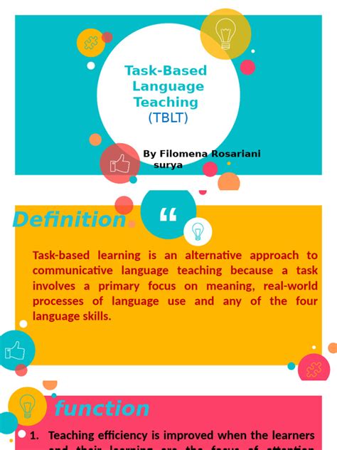 Task Based Language Teaching Tblt By Rosariani Pdf Behavior Modification Psycholinguistics