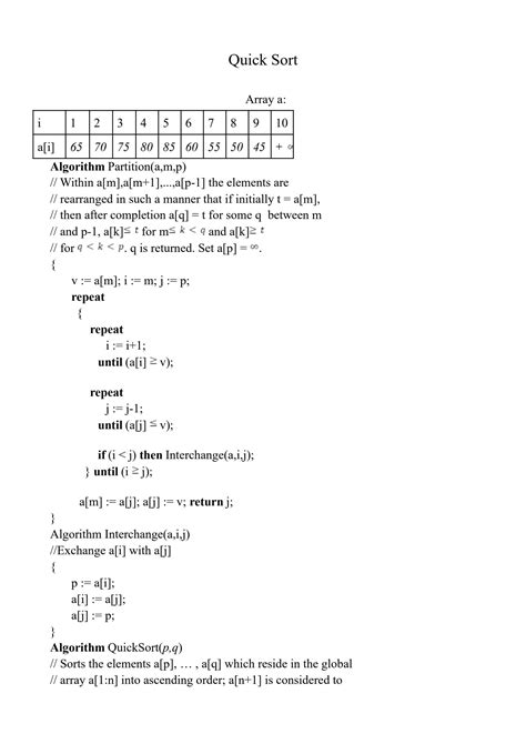 Solution Quick Sort Divide And Conquer Design Analysis Of Algorithms