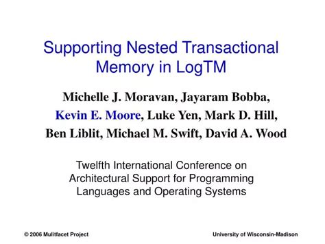 Ppt Supporting Nested Transactional Memory In Logtm Powerpoint Presentation Id1413094