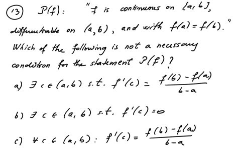solved is 13 p f £ continuous on [a b] differentiable on