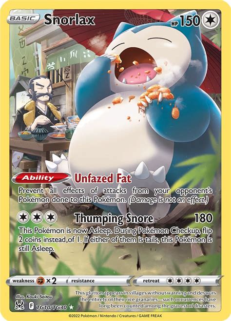 Serebii net Pokémon Card Database Lost Origin 10 Snorlax