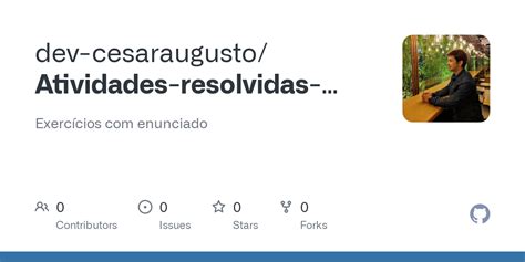 GitHub dev cesaraugusto Atividades resolvidas Python Exercícios enunciado