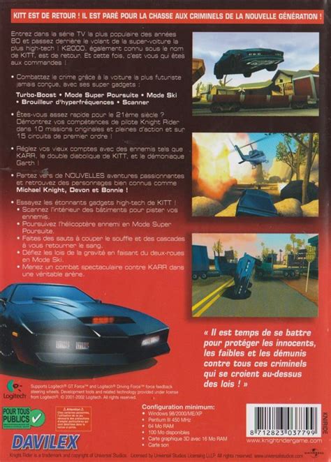 Knight Rider The Game 2002 Windows Box Cover Art Mobygames