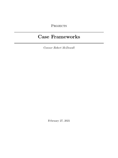 Case Frameworks Pdf Net Present Value Marketing