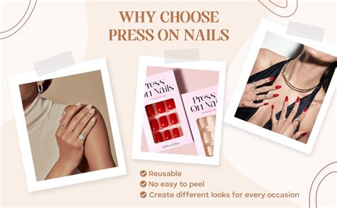 Amazon Nude Press On Nails Short Square With Nail Glue Kit Fall