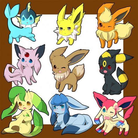 Eevee Evolutions Glaceon And Umbreon