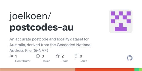 Github Joelkoenpostcodes Au An Accurate Postcode And Locality Dataset For Australia Derived