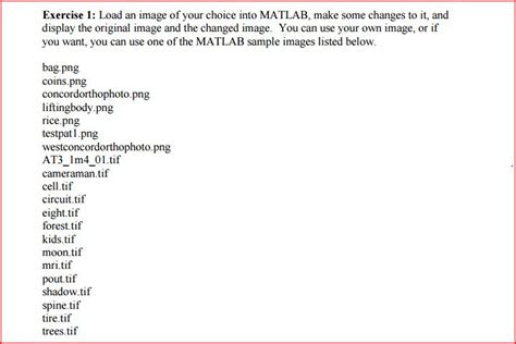 Solved Exercise Load An Image Of Your Choice Into MATLAB Chegg
