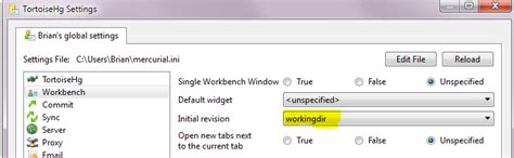 Tortoise Hg How To Configure Tortoisehg Workbench To Show Latest