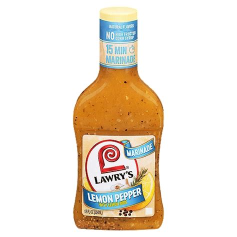 Lawrys Lemon Pepper With Lemon Marinade 12 Fl Oz