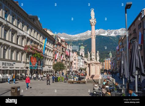 Maria Theresien Strasse Innsbruck View In Summer Of The Main Shopping