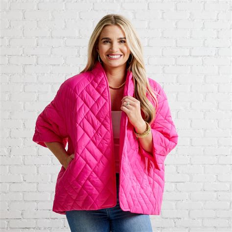 Penny Puffer Jacket Hot Pink Charlottes Inc