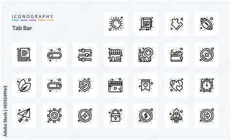 Fototapeta Mapa Wiata Dla Dzieci Tab Bar Line Icon Pack