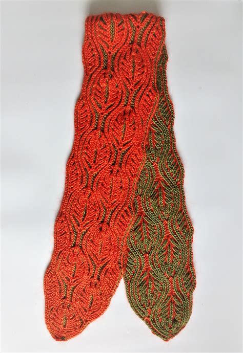 Scarf Knitting Pattern Two Color Brioche Stitch In Aran Weight Yarn Etsy