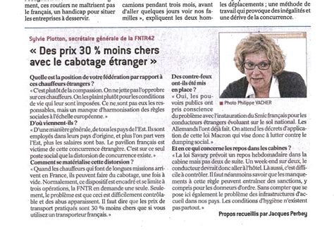 FNTR 42 Maison du transport de la loire On en parle dans le Progrès