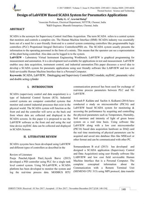 pdf design of labview based scada system for pneumatics