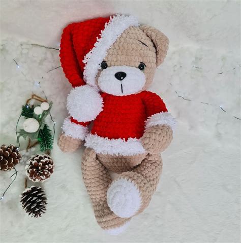 Handmade Crochet Teddy Bear Personalized Teddy Bear Crochet Stuffed