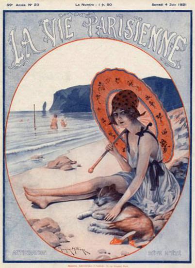 La Vie Parisienne 1921 On The Beach Reve D Ete Mad Men Art Vintage