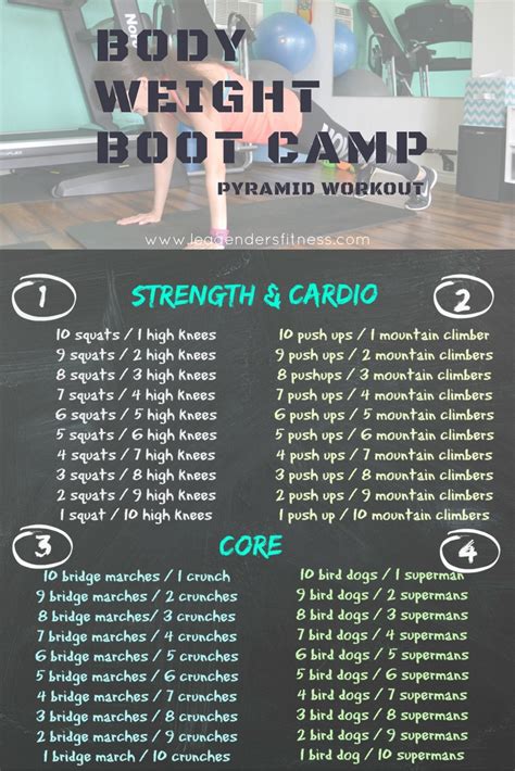 Body Weight Boot Camp Rep Pyramid Workout — Lea Genders Fitness