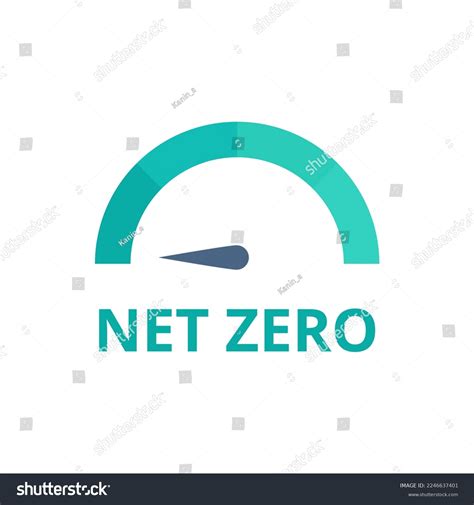 Net Zero Emission Vector Carbon Emissions Stock Vector Royalty Free