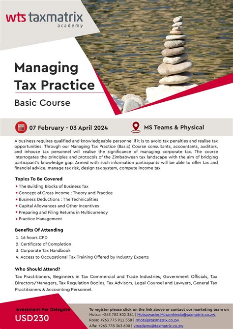 Managing Tax Practice Basic Course Matrix Tax School