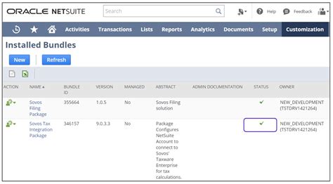 how to install the sovos tax integration package for the netsuite