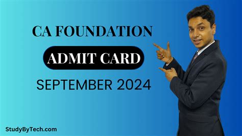 Ca Foundation Admit Card September You Should Not Miss