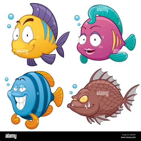 Peces De Dibujos Animados Simples