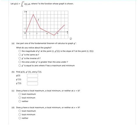 solved let g x ∫0xf t dt where f is the function whose