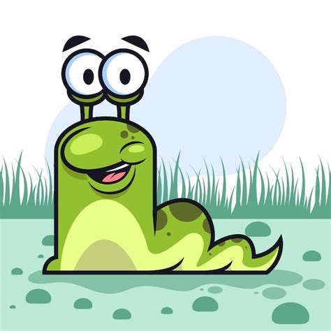 Free Vector Hand Drawn Cartoon Slug Illustration