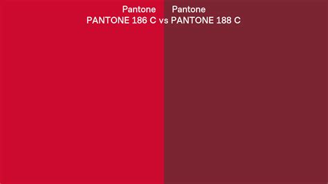 Pantone 186 C Vs Pantone 188 C Side By Side Comparison