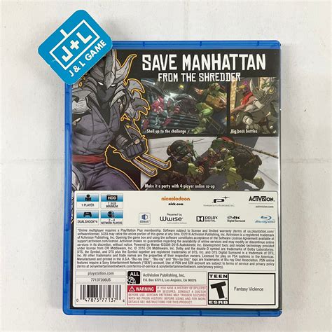 Teenage Mutant Ninja Turtles: Mutants in Manhattan - (PS4) PlayStation ...