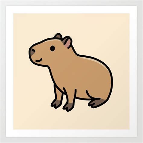 Capybara Easy Drawings Cute Drawings Cute Animal Drawings Kawaii