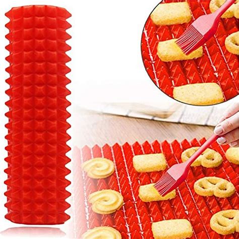 Подложка за печене Силиконова Червена Emag Bg