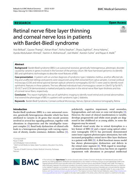 Pdf Retinal Nerve Fibre Layer Thinning And Corneal Nerve Loss In
