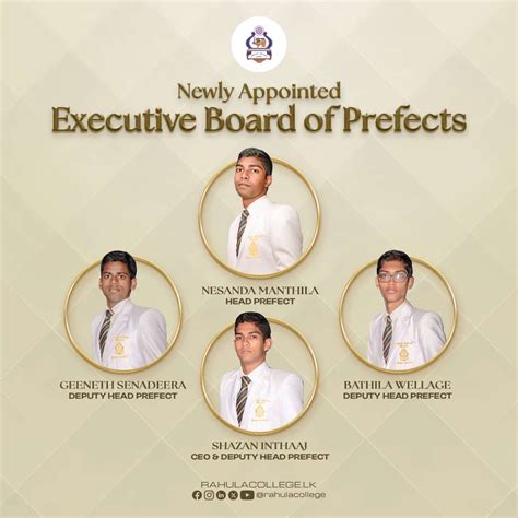 Newly Appointed Executive Board Of Prefects For The 2024 25 Years Of