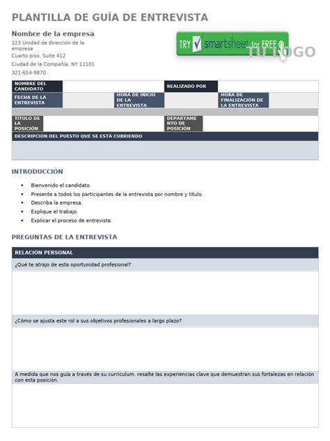 Ic Interview Guide 27215 Word Es Pdf Gestión Del Tiempo