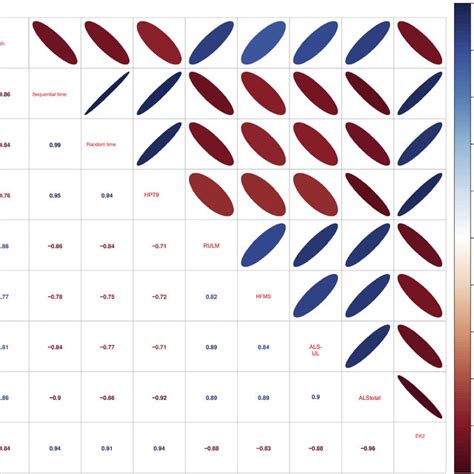 Correlation Matrix Of The Scales Administered 9hpt Nine Hole Peg