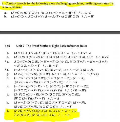 Solved 9 Construct Proofs For The Following More