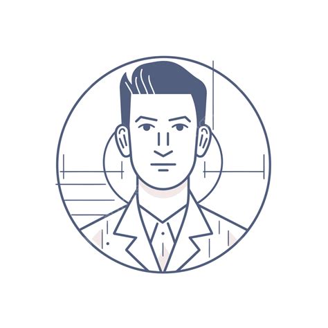 Inline Icon Of A Man In Suit Icon Vector Lineal Icon Journaliste
