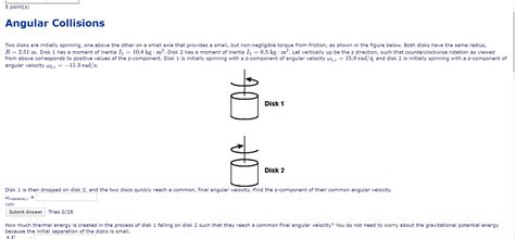 solved luu 5 point s angular collisions two disks are